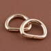 Mini D-rings,20 Pcs 14mm Metal D Rings Light Gold Small D Loop D ...