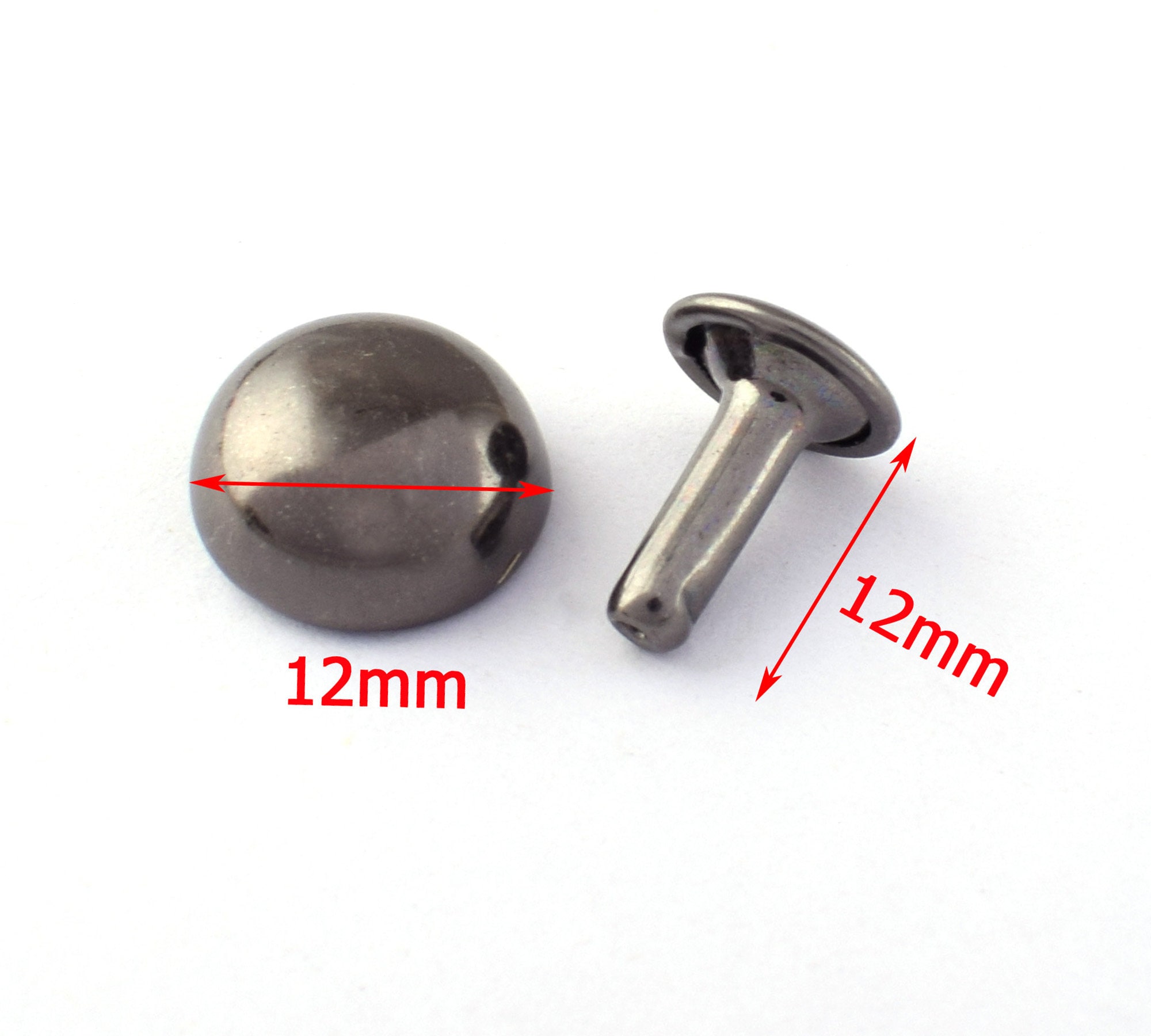 Rainbow Mushroom Dome Rivets Studs 12mm Metal Double Cap | Etsy