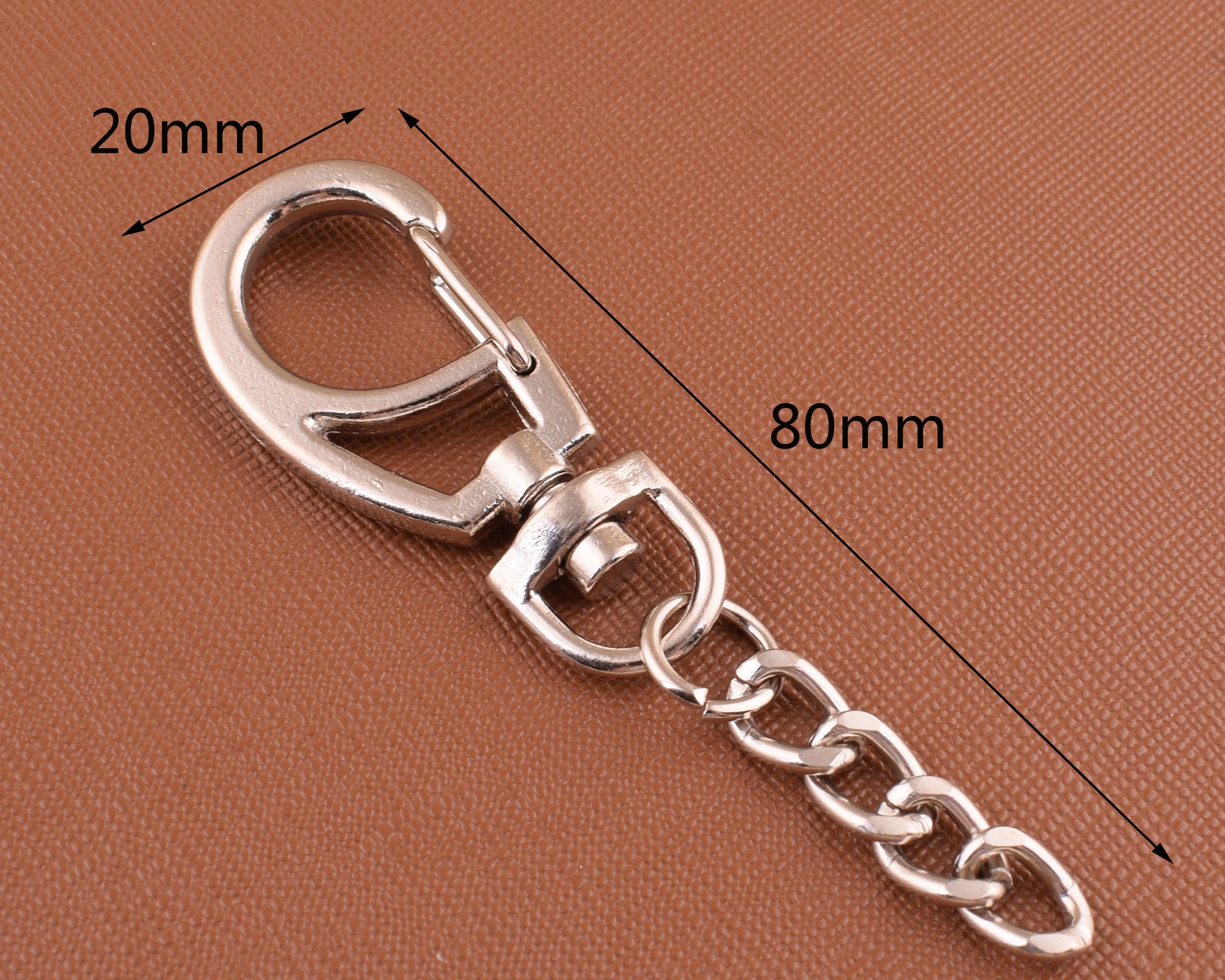 Swivel Clasps,6 Pcs 80mm Silver Push Gate Hook,lobster Clasp With ...