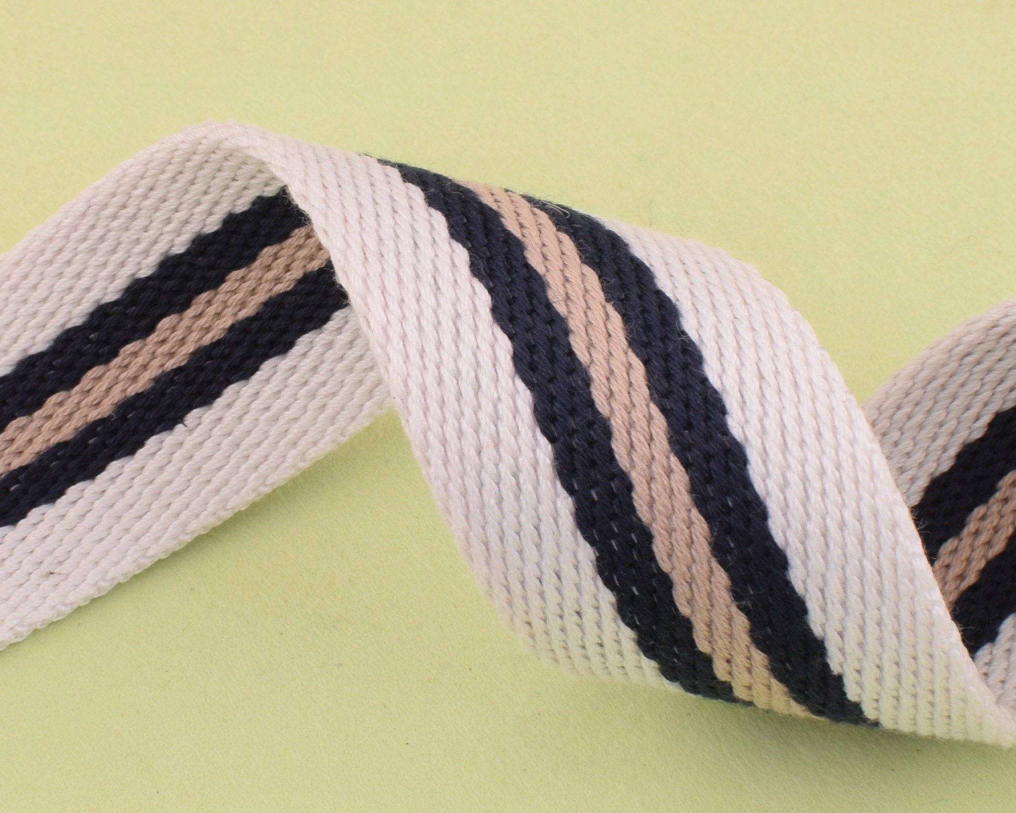 Stripes ribbon cotton stripes webbing 1.5 inch 38mm woven | Etsy