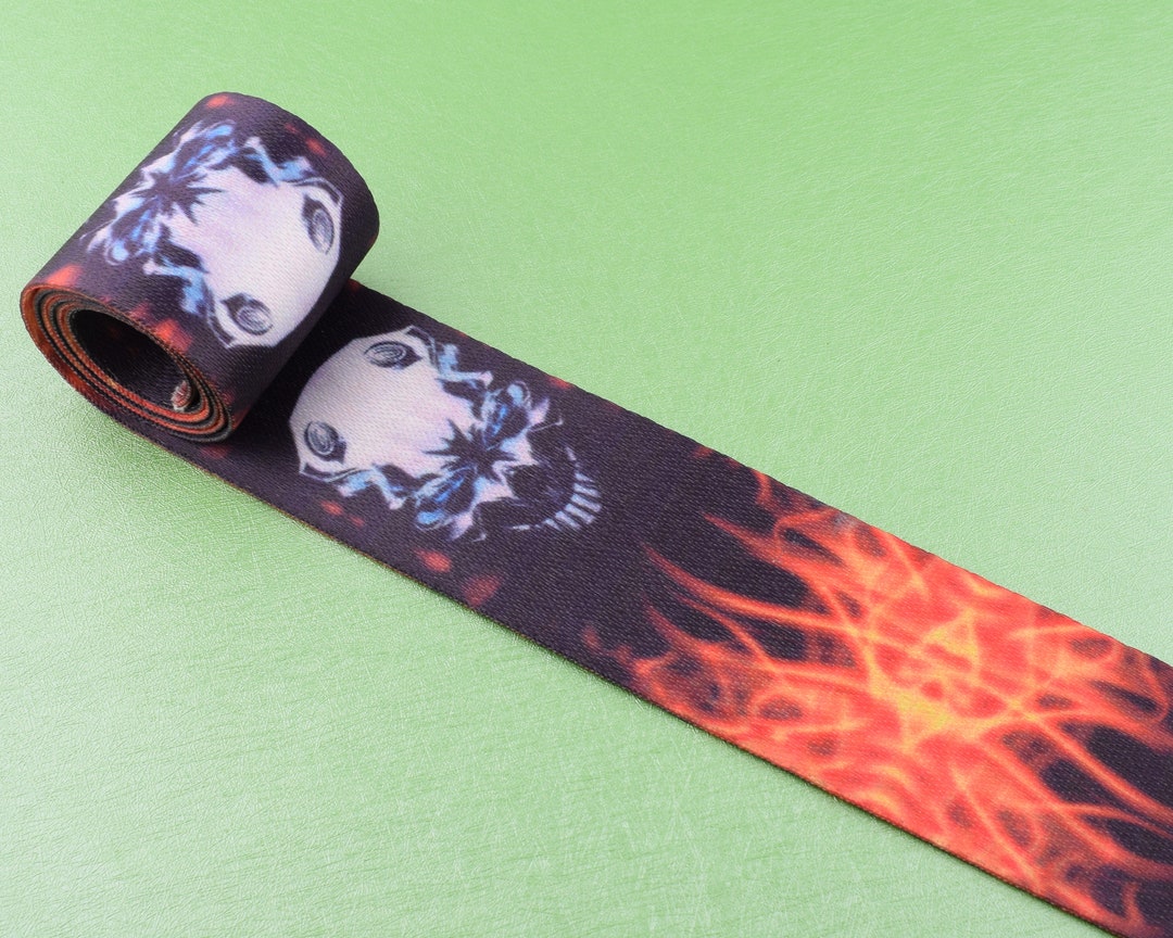 Polyester Webbing,2 Inch Orange Flame Pattern Webbing,50mm Smooth Soft ...