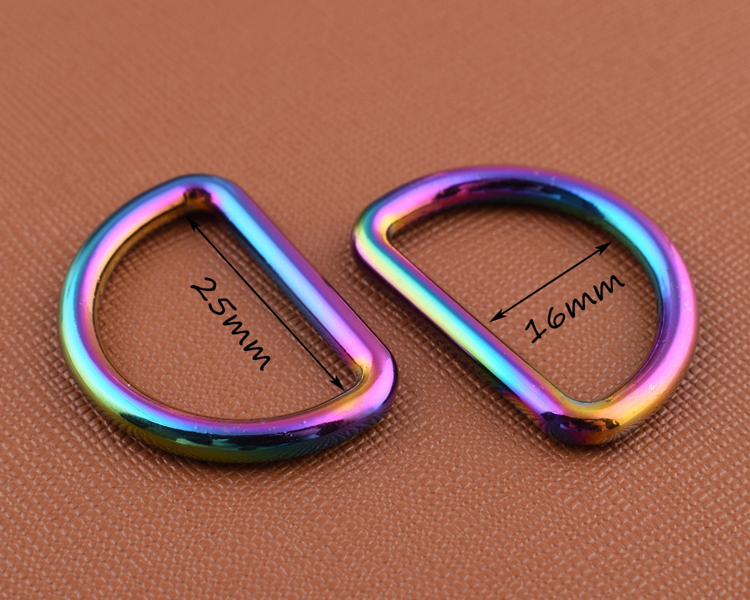 Rainbow D Rings 1 inch Metal D-Rings D Loop D | Etsy