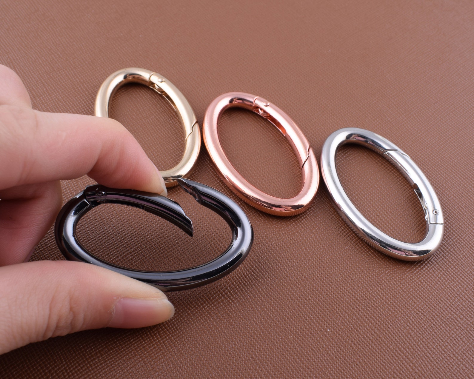 Oval Spring Gate Rings38mm Large Spring Ring Metal Push Snap - Etsy