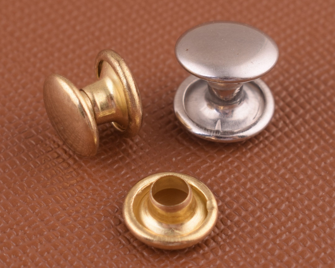 Silver/gold Double Cap Rivets Metal Round Rivet Leather Craft Rivet for ...