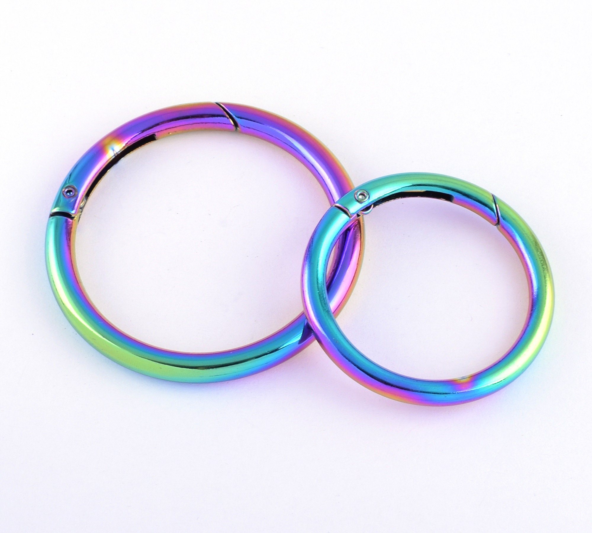 Rainbow Spring O Ring Push Snap Hookmetal Purse Strap Ring - Etsy