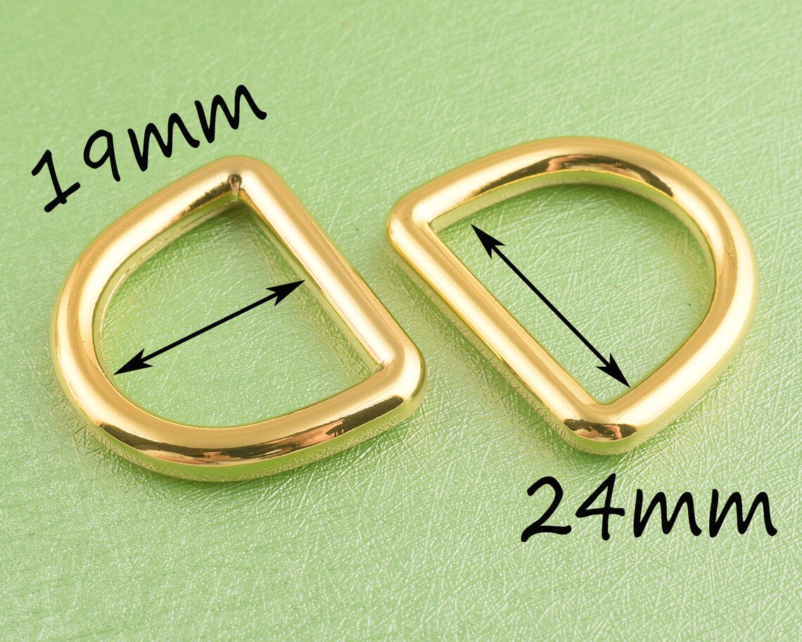 1 Inch Gold D Ring Metal D-rings D Loop Rounding D Ring D - Etsy