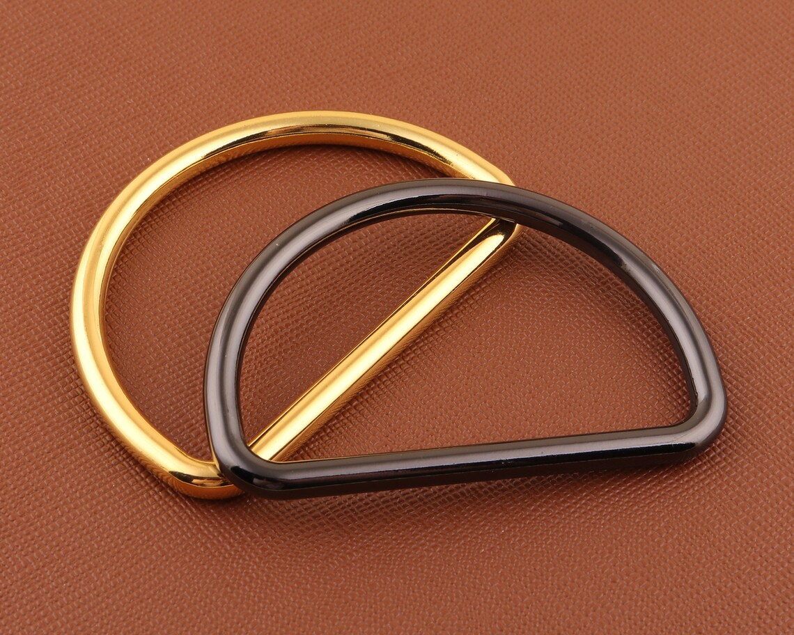 2 Inch Gold/gunmetal D Rings Metal D-rings Large D Ring D Loop | Etsy