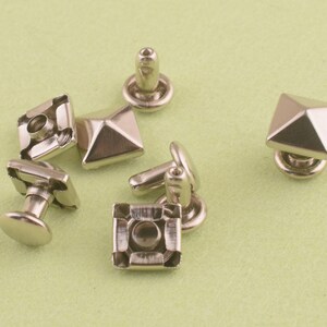 Silver Square Rivet Double Cap Rivets Purse Hardware Rivets for Leather ...