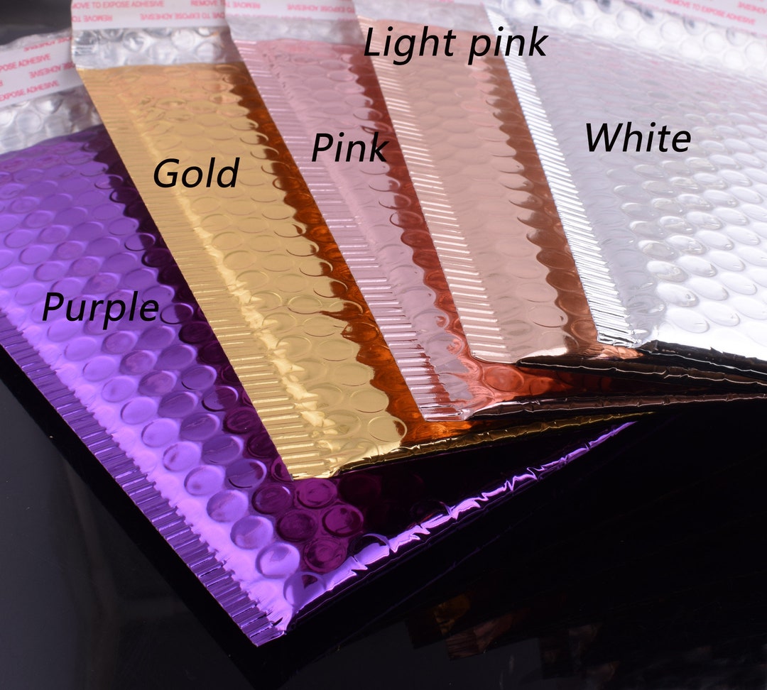 Bubble Mailers Envelope Bag,(9'' *7'')mailing Shipping Bags,purple/gold ...