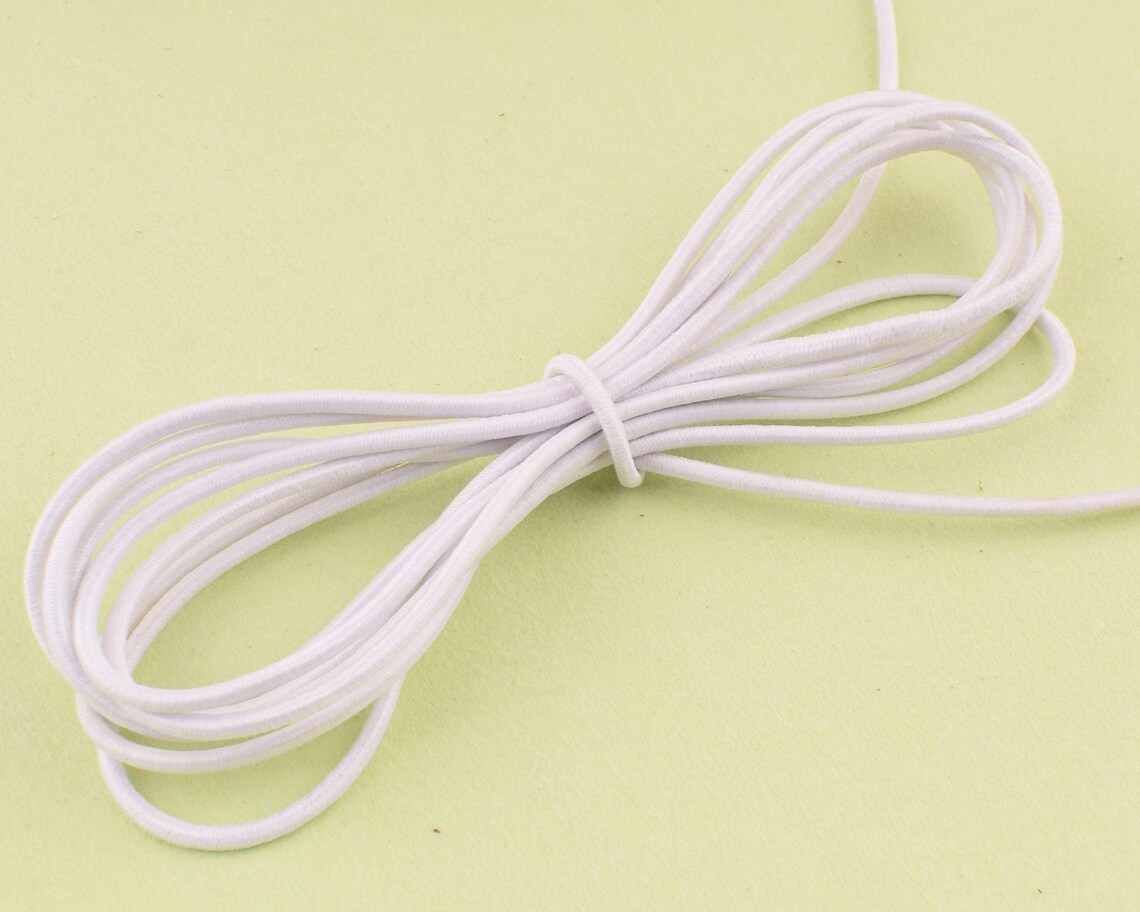 2mm Elastic Cordwhite Round Elastic Draw Cord Roperubber - Etsy