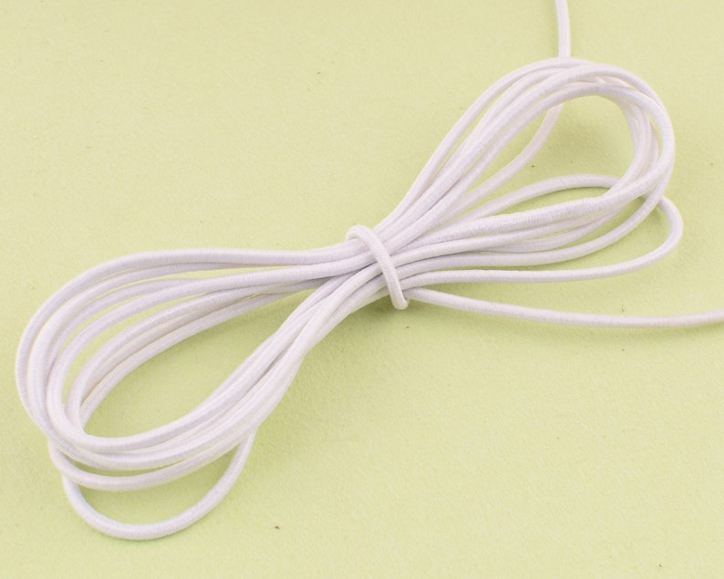 2mm Elastic Cordwhite Round Elastic Draw Cord Roperubber - Etsy