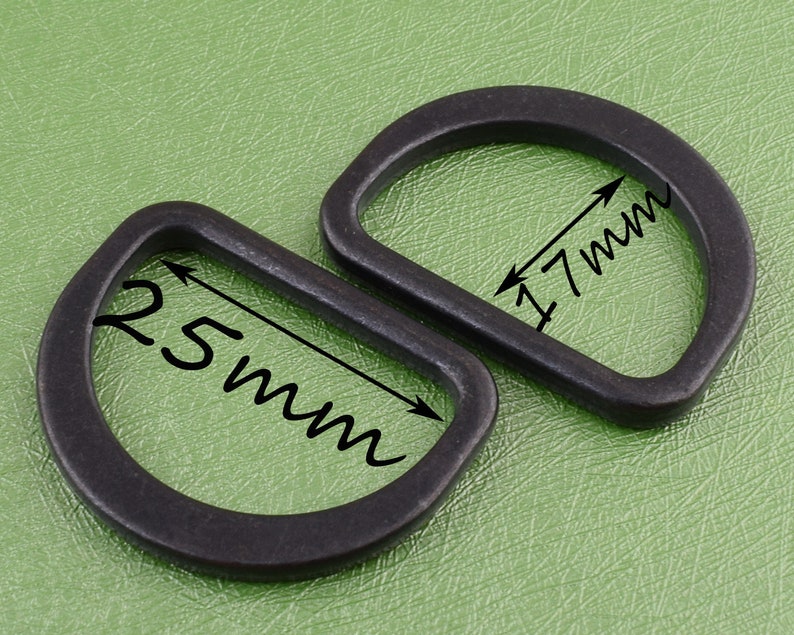 6 Pcs 1 Inch D-rings Black D Ring D Circles Metal D Loop D | Etsy