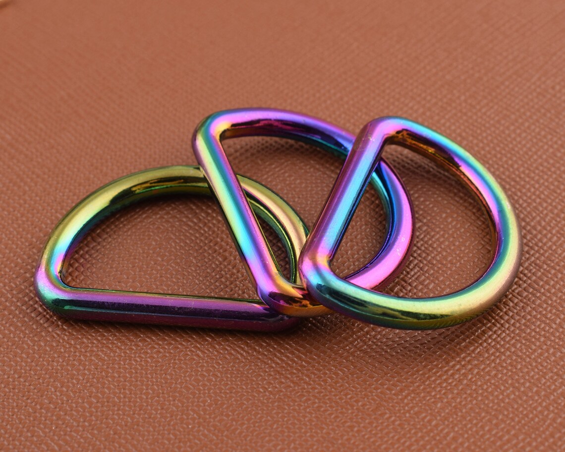 Rainbow D Rings 1 Inch Metal D-rings D Loop D | Etsy