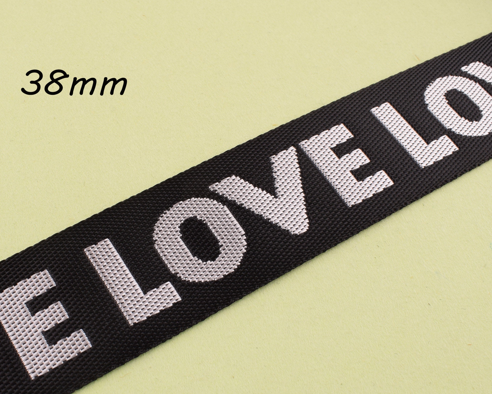 1 1/2''38mm Black Webbing Nylon Craft Ribbon With - Etsy