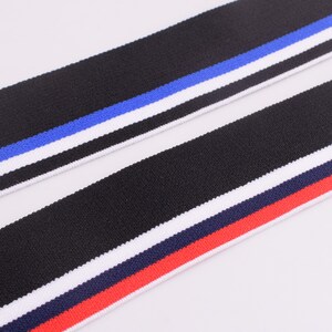 1.5‘’ Elastic Webbing,38mm Red Blue Stripes Cotton Webbing Ribbon ...