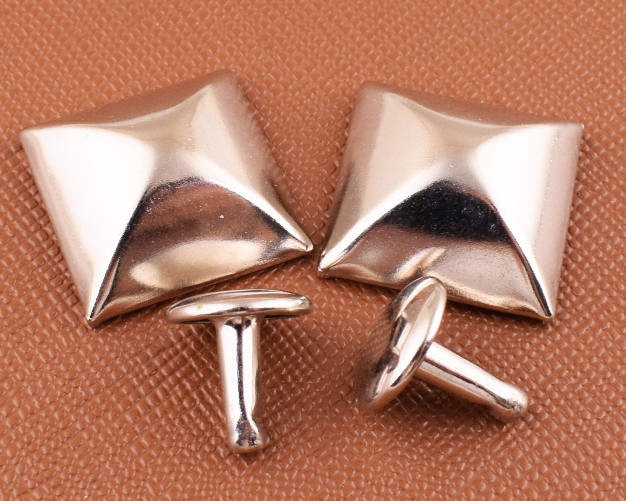 Rivet,20 Sets Silver Square Rivet Double Cap Rivets Metal Rivet Studs ...
