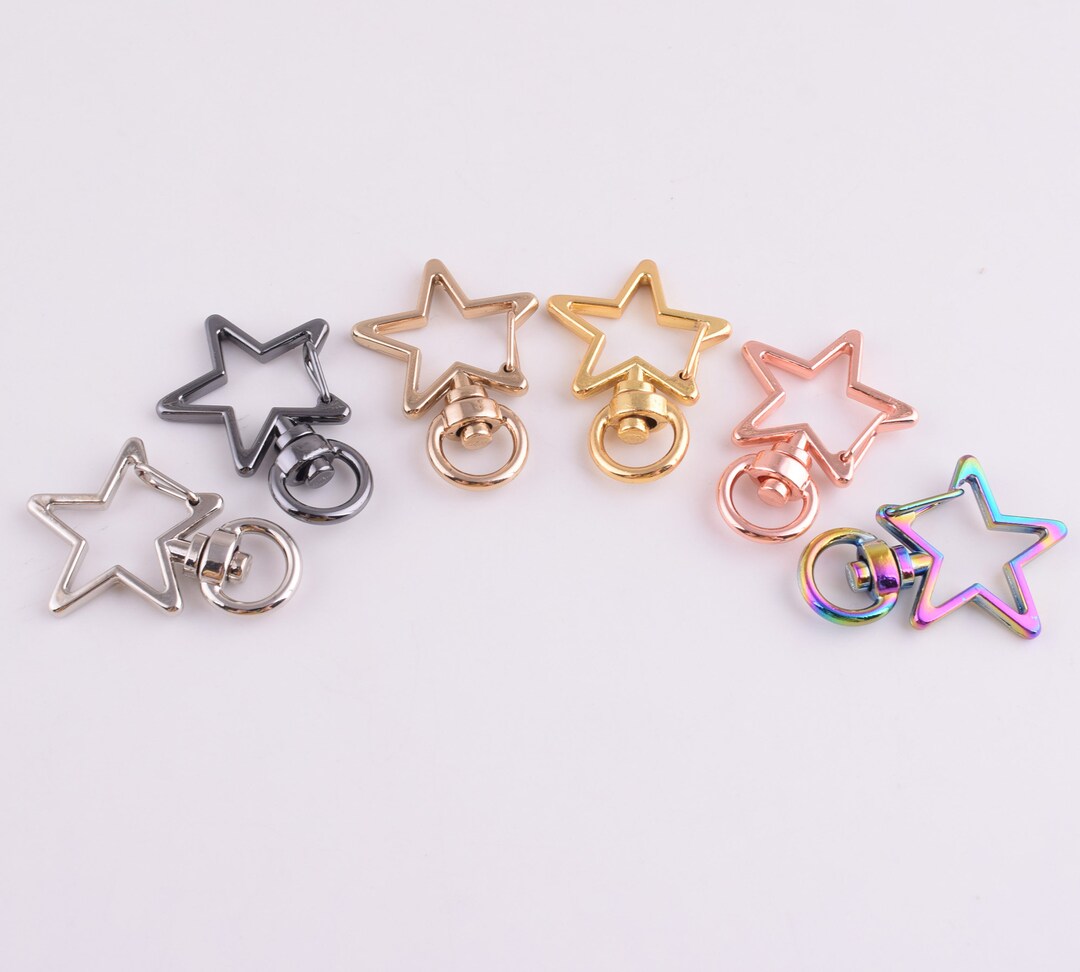 Star Shape Swivel Clasps ,star Key Rings Keychains Swivel Hook,rainbow ...