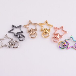 Star Shape Swivel Clasps ,star Key Rings Keychains Swivel Hook,rainbow ...