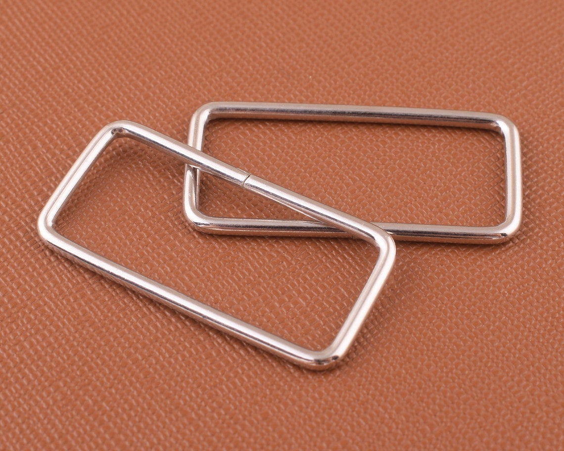 Silver Rectangular Rings Metal Rectangle Rings for - Etsy