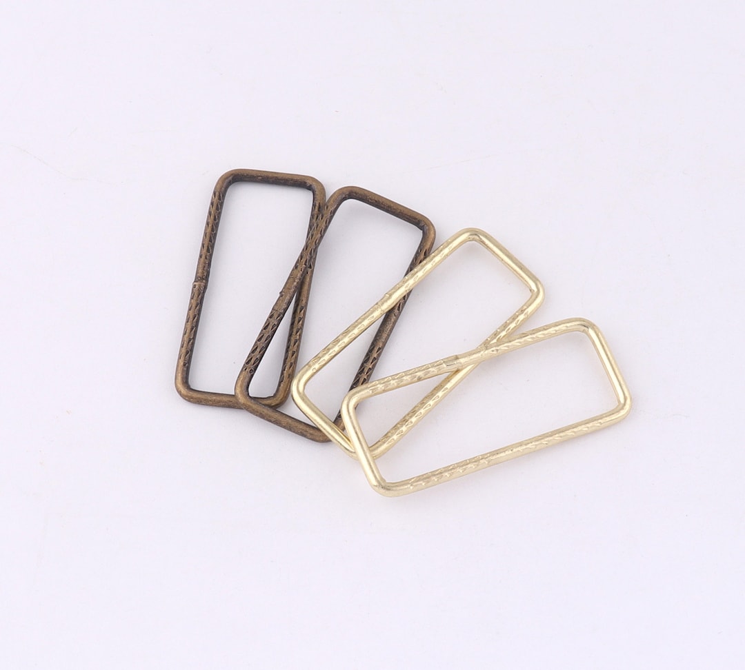 Bronze Metal Rectangle Buckles 1 3/4'' Square Rings Buckles 45mm Bag ...