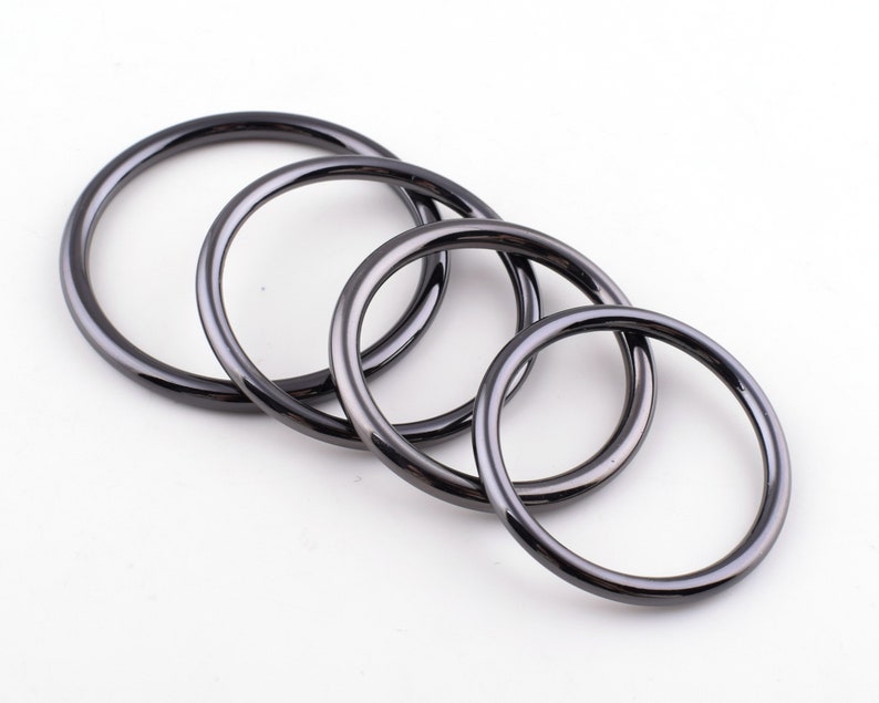Black O-ringsmetal Round Rings Buckles34-45mm Non Welded | Etsy