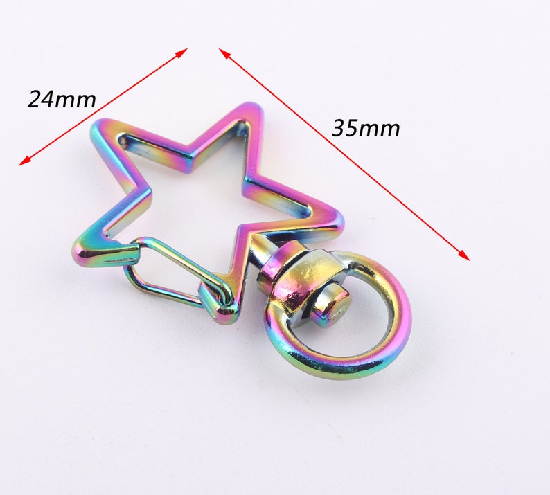 Star Shape Swivel Clasps star Key Rings Keychains Swivel - Etsy