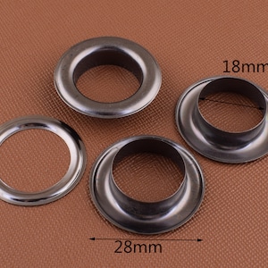 Black Round Eyelets,18*28mm Eyelets Grommet With Washer,large Hole ...