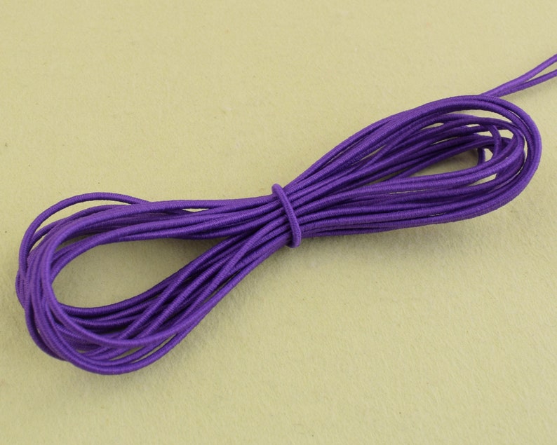 Purple Elastic Cord1mm Elastic Draw Cord Ropepolyester Round - Etsy
