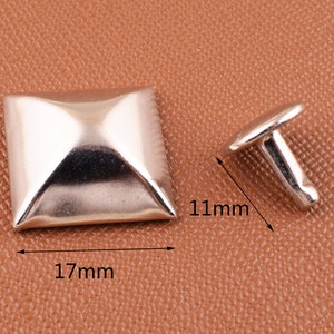 Rivet,20 Sets Silver Square Rivet Double Cap Rivets Metal Rivet Studs ...