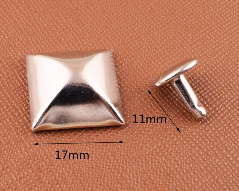 Rivet20 Sets Silver Square Rivet Double Cap Rivets Metal | Etsy