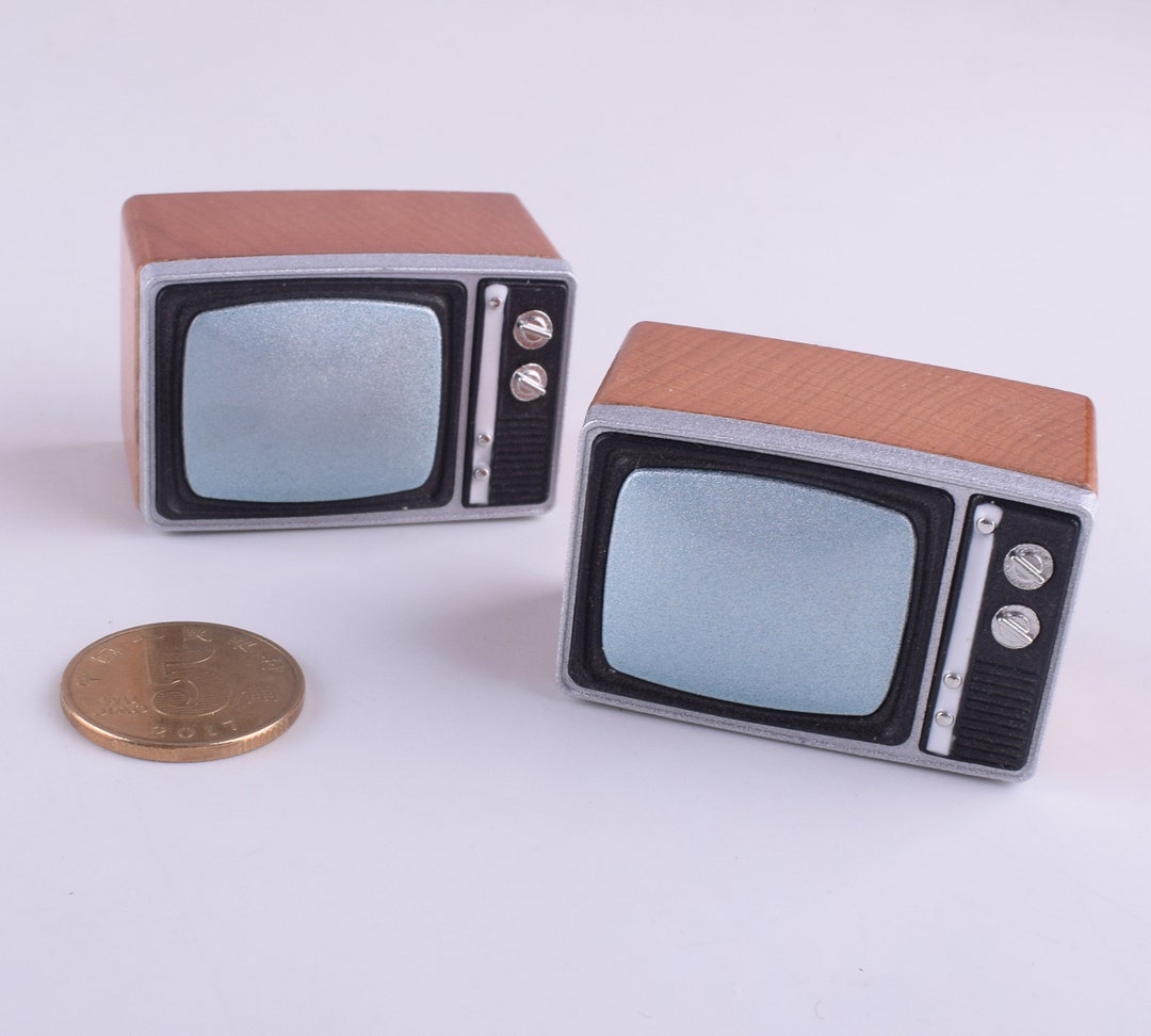 Dollhouse Miniature Tv,mini Vintage Television,french Provincial ...