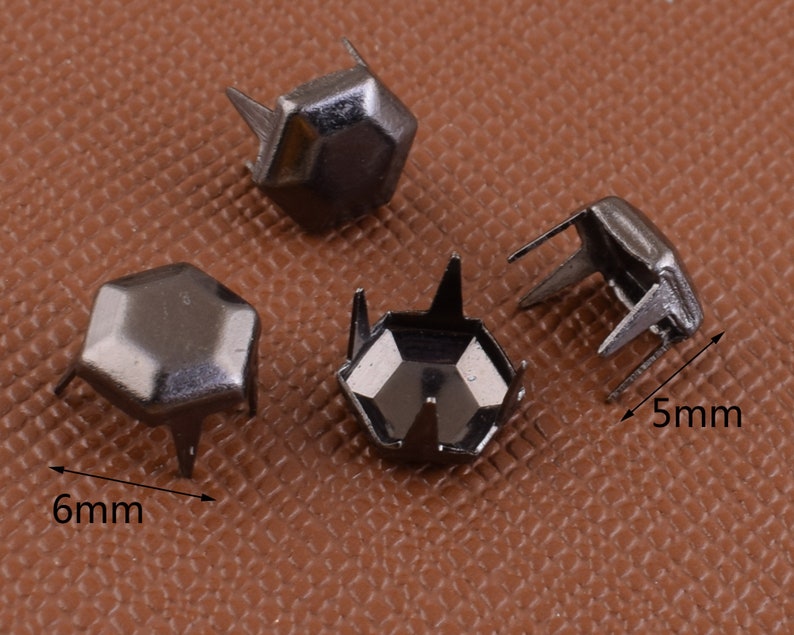 Black Polygon Rivets Studs56mm Metal Brass Spikes Spots - Etsy
