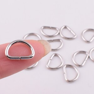 Silver D-rings,10mm Mini D Rings,metal Iron Small D Loop D Circles ...