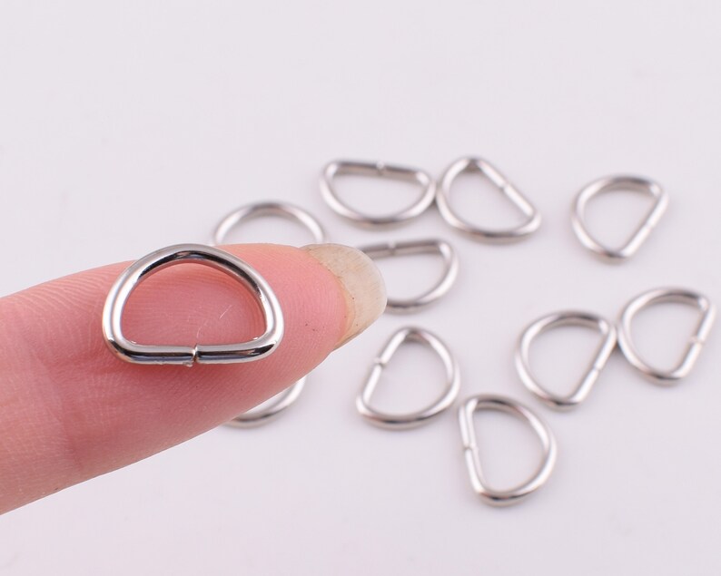 Silver D-rings10mm Mini D Ringsmetal Iron Small D Loop D - Etsy