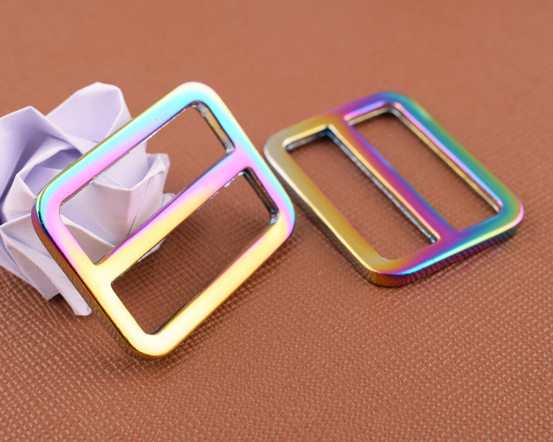 1 Inch Rainbow Belt Buckles Metal Adjustable Buckles Webbing Connector ...