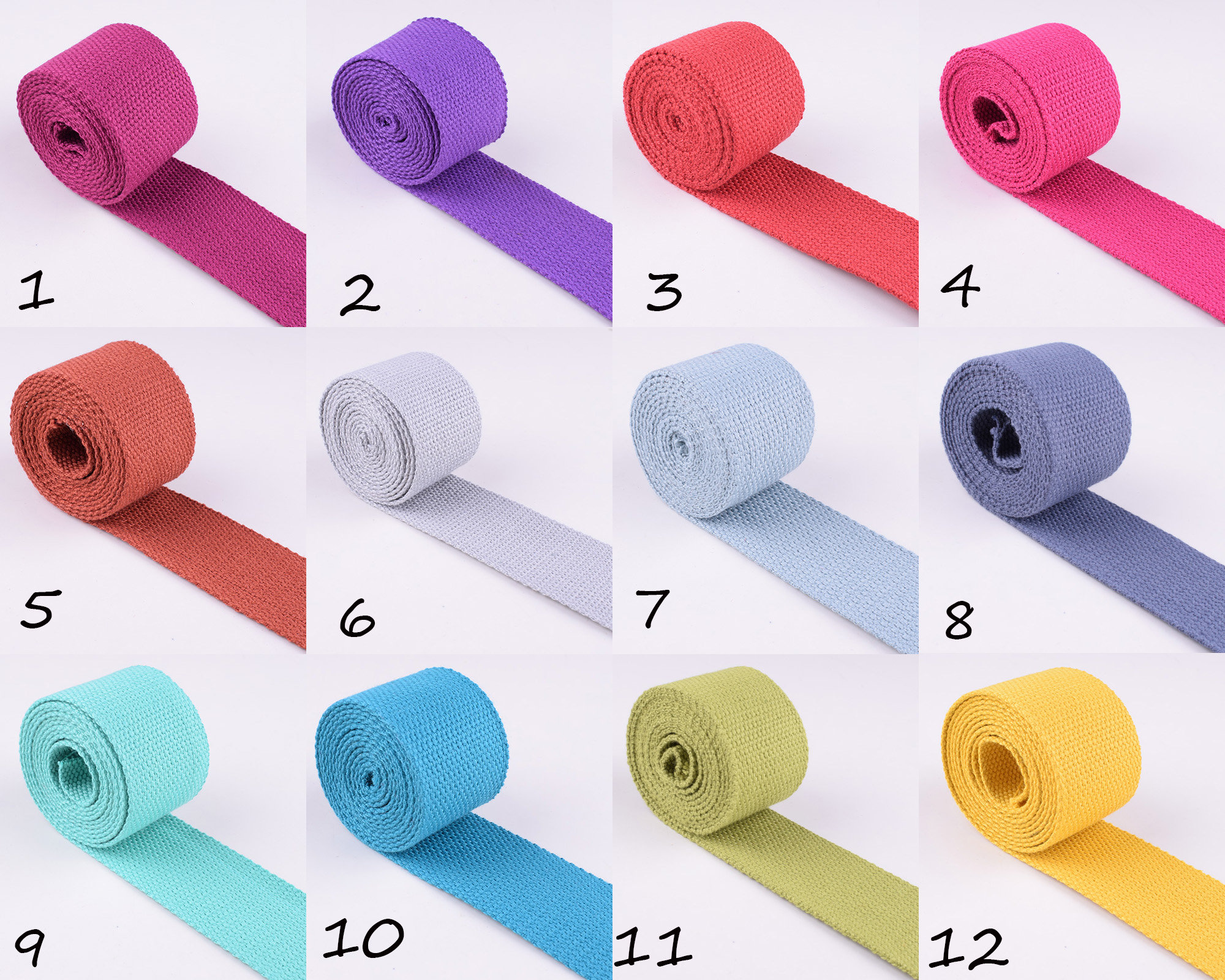 Cotton Webbing 38mm Colorful Heavy Duty Webbing1.5'' | Etsy