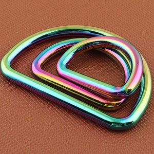 3 Sizes Rainbow D Rings Metal D Loops D Circles D Buckles,pet ...