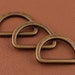 10 Pcs 20 Mm Bronze D-rings Non Welded D Ring D Circles Metal D Loop D ...