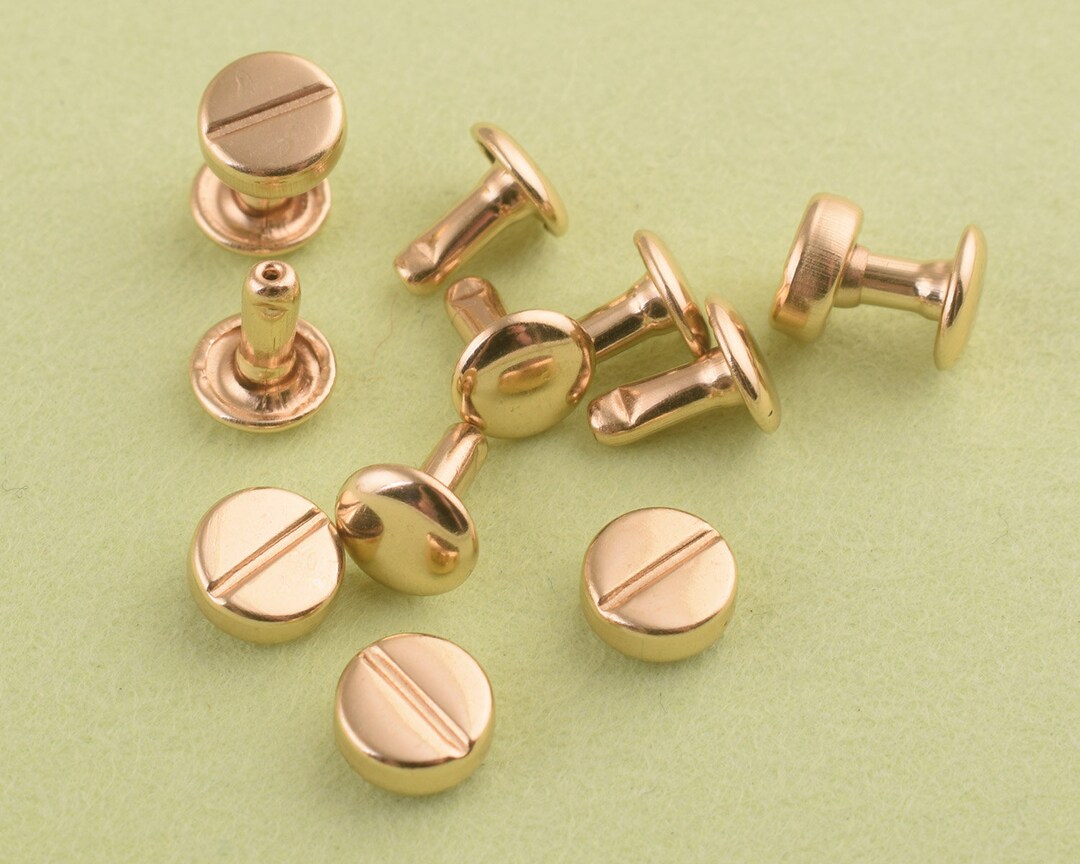 Double Cap Rivets Gold Rivet Round Rivet Metal Rivets for Purses/bags ...