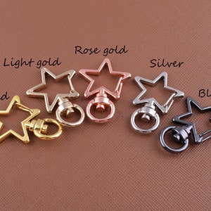 Star Shape Swivel Clasps Swivel Hook,star Key Rings Keychains,gold/rose ...