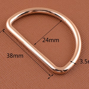 6 Pcs Light Gold D Ring,1 1/2"(38mm) Metal D-ring D Loop for Bag ...