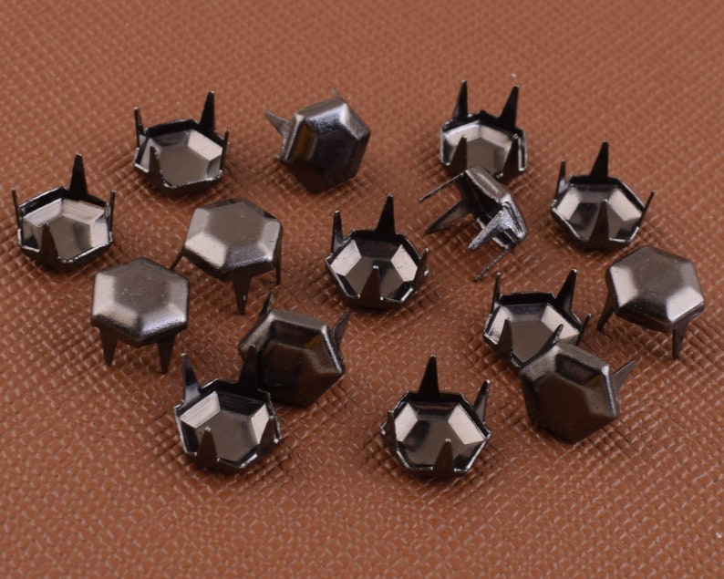 Black Polygon Rivets Studs56mm Metal Brass Spikes Spots - Etsy