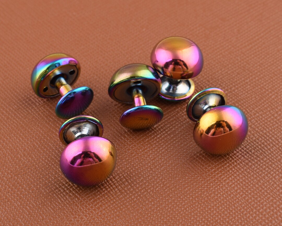 Rainbow Metal Rivets Studs Rapid Studs,12mm15mm Double Cap Rivets for ...