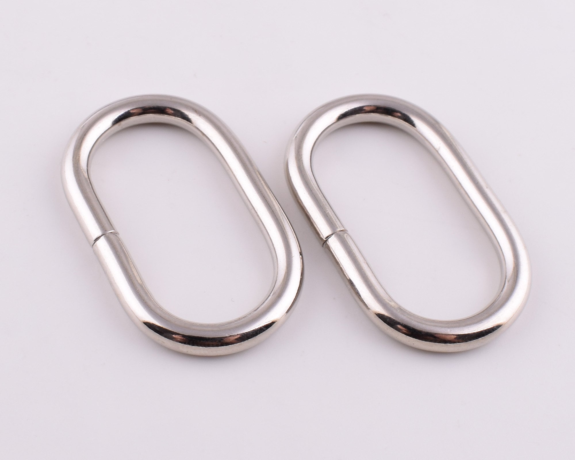 Metal Oval Rings,1 1/4'' Silver Oval Strap Ring,32*16mm Heavy Duty Loop ...