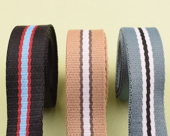 Stripes Ribbon Strap Webbing Cotton Stripes Webbing Bag Strap - Etsy