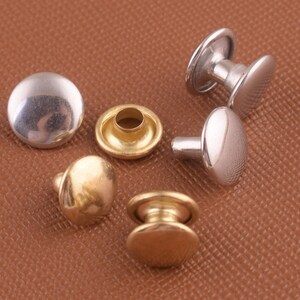 Silver/gold Double Cap Rivets Metal Round Rivet Leather Craft Rivet for ...