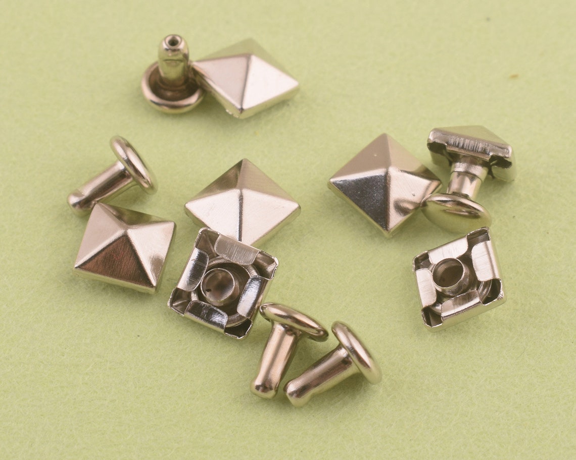 Silver Square Rivet Double Cap Rivets Purse Hardware Rivets - Etsy