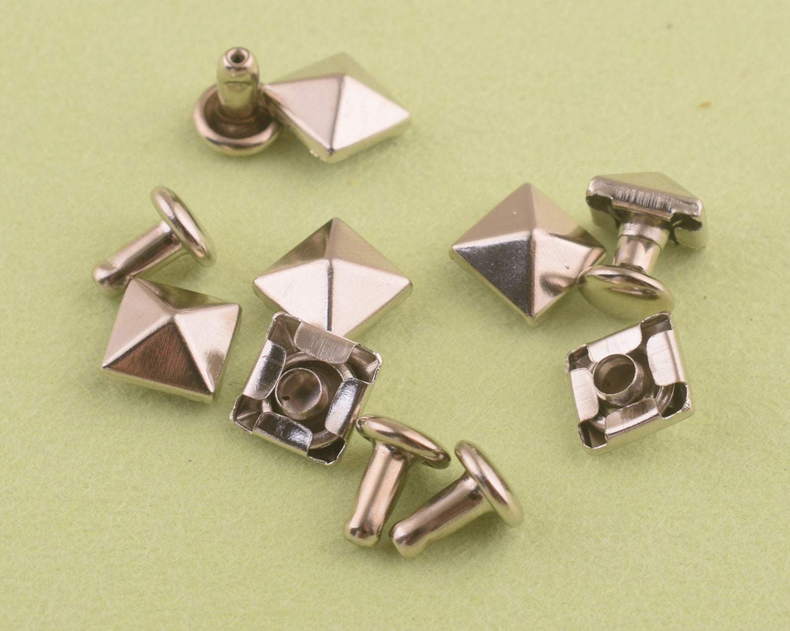 Silver Square Rivet Double Cap Rivets Purse Hardware Rivets - Etsy