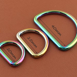3 Sizes Rainbow D Rings Metal D Loops D Circles D Buckles,pet ...