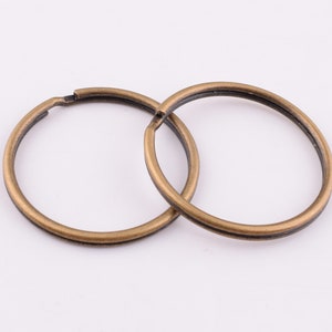 Metal Round Key O Rings,bronze Double Split Key Rings,20mm 25mm 30mm ...